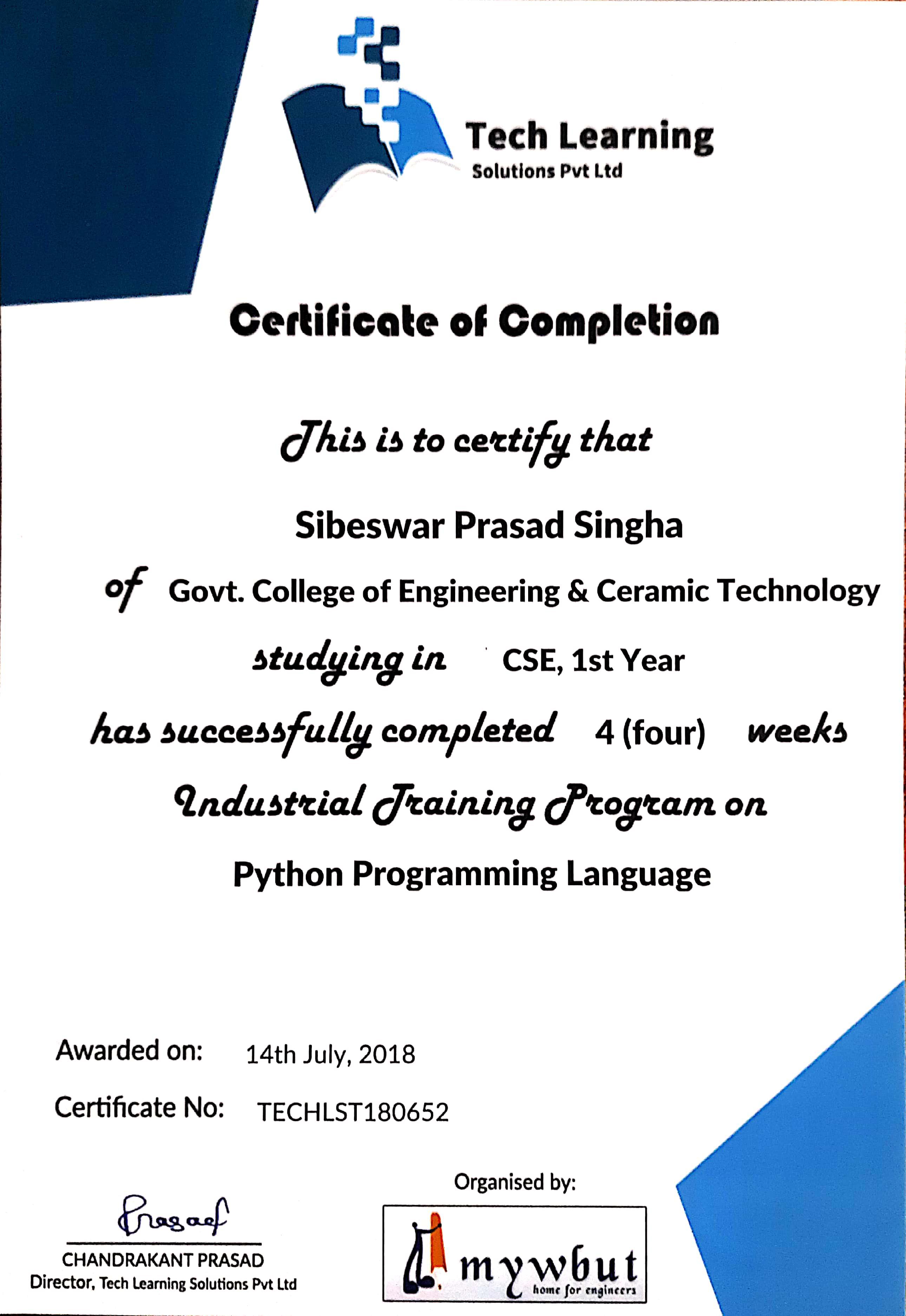 Sibeswar Prasad Singha